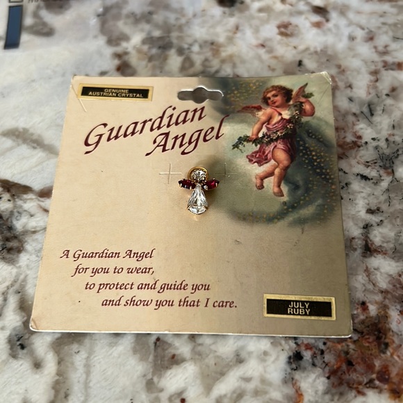 Jewelry | Vintage Guardian Angel Ruby Pin | Poshmark